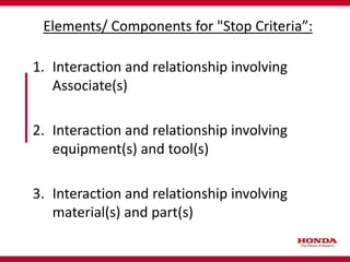 "Stop Criteria" Safety Standard | PPTX