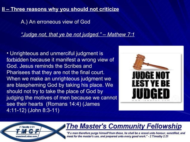 Stop criticizing | PPT