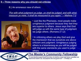 Stop criticizing | PPT