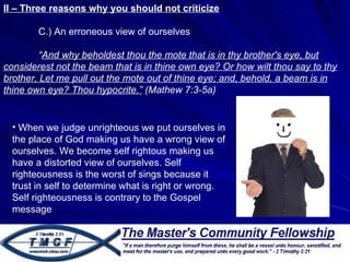 Stop criticizing | PPT