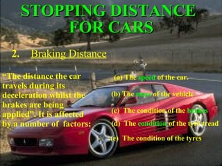 Stopdistance1 | PPT | Physics | Science