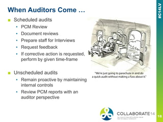 Stop fearing audits - Oracle Primavera Collaborate 14 | PDF