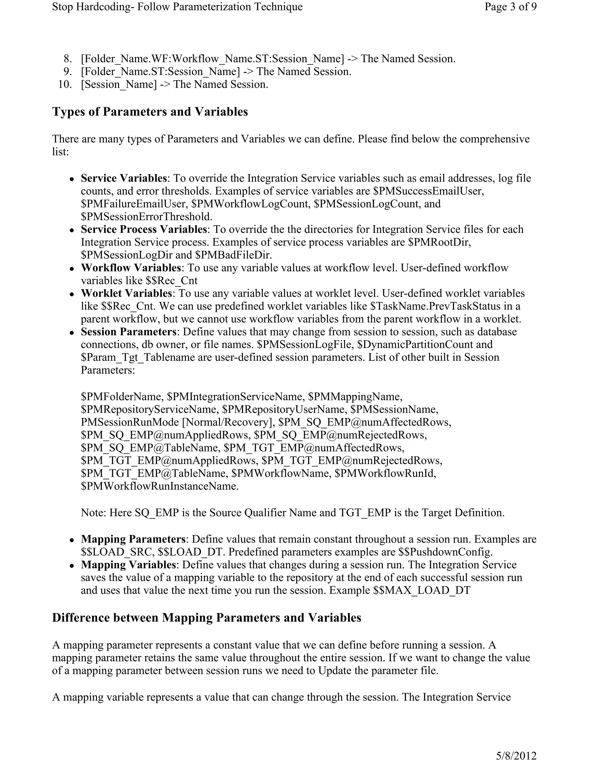 Stop hardcoding follow parameterization | PDF