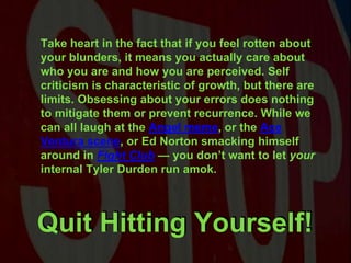 Quit Hitting Yourself | PPTX