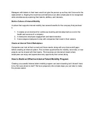 Stop Hoarding Your Talents! Here's Why You Need an Internal Mobility ...