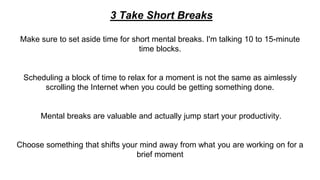 Stop killing time | PPTX