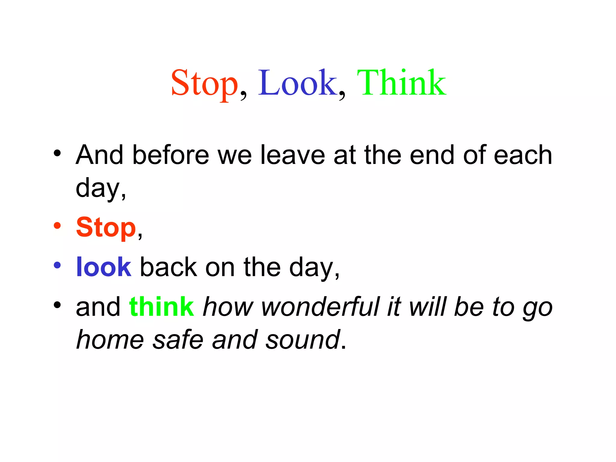 Stop, Look, Think | PPT