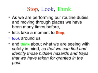 Stop, Look, Think | PPT