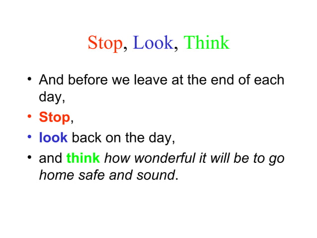Stop, Look, Think | PPT