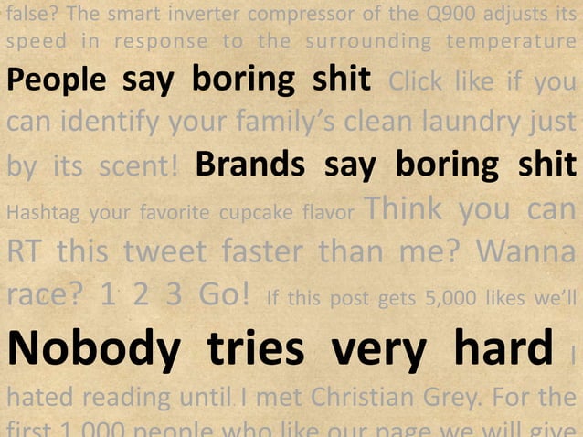 Stop making boring shit (a Content Strategy) | PPT