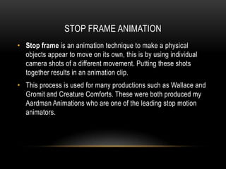 Stop motion | PPTX | Computer Animation | Computer Software and ...