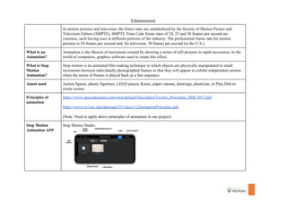 Stop motion animation meaning & procedure | PPT