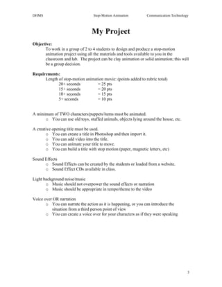 Stop motion animation psw | PDF | Computer Animation | Computer ...