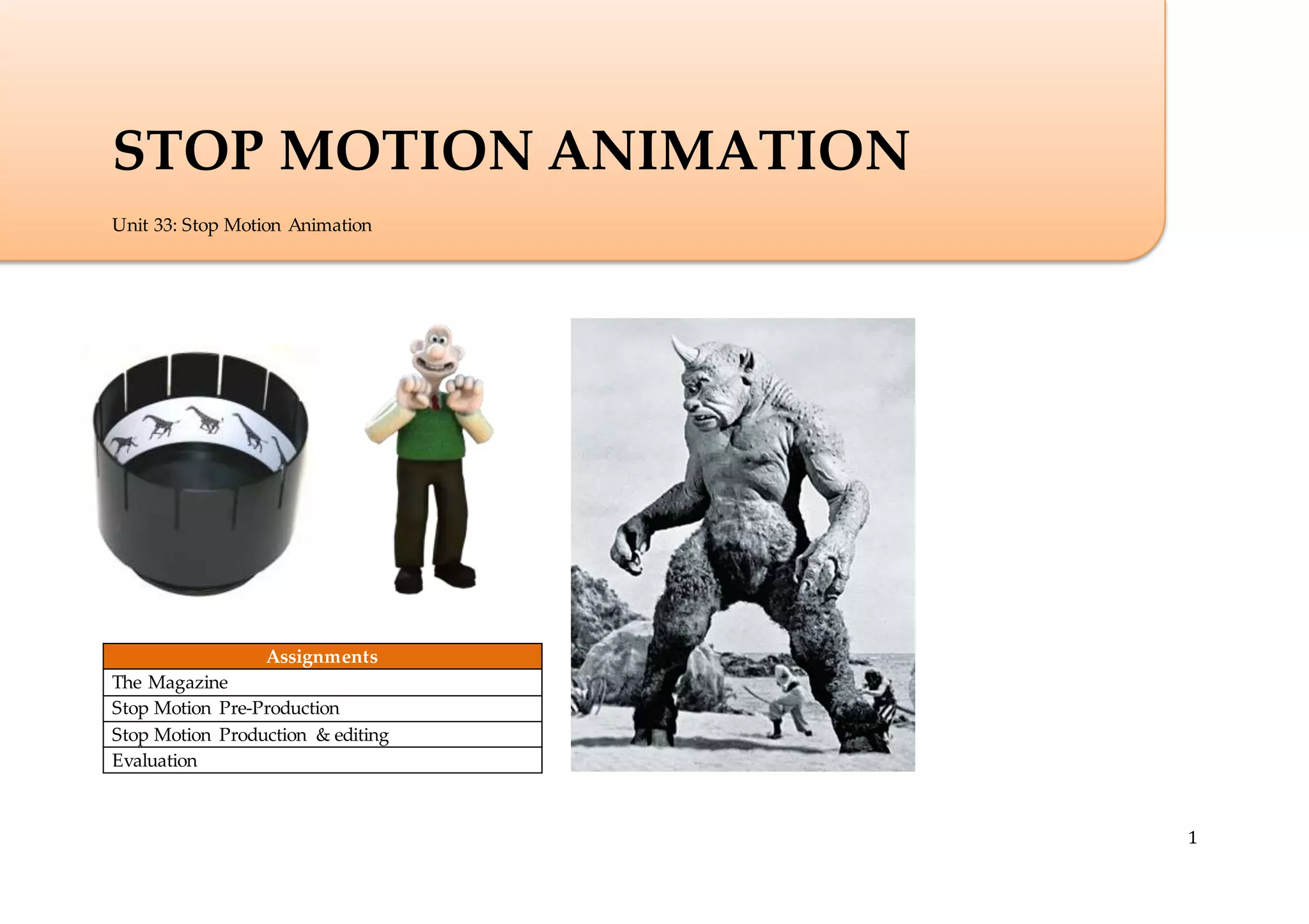 Stop motion brief | DOCX