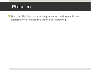 Stop motion powerpoint | PPTX