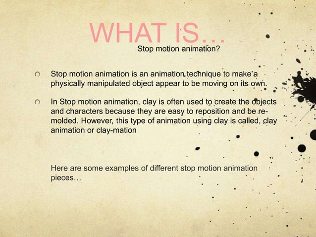 Stopmotion presentation | PPTX