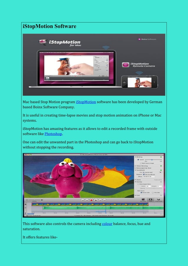 COOL STOP MOTION SOFTWARE | PDF | Computer Animation | Computer Software and Applications