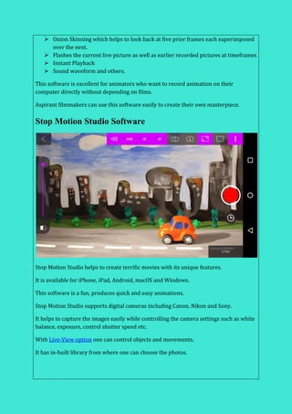 COOL STOP MOTION SOFTWARE | PDF | Computer Animation | Computer ...