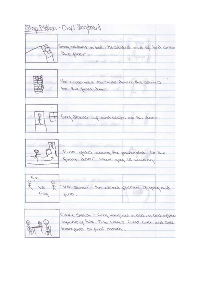 Stop motion storyboard draft | PDF