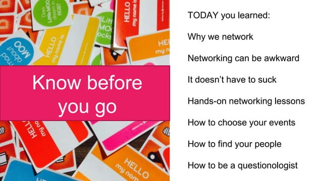 Stop networking. Start Connecting. | PPT