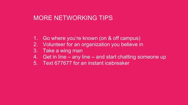 Stop networking. Start Connecting. | PPT