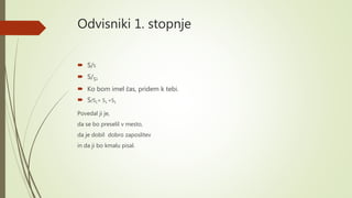 Stopnje odvisnikov | PPTX