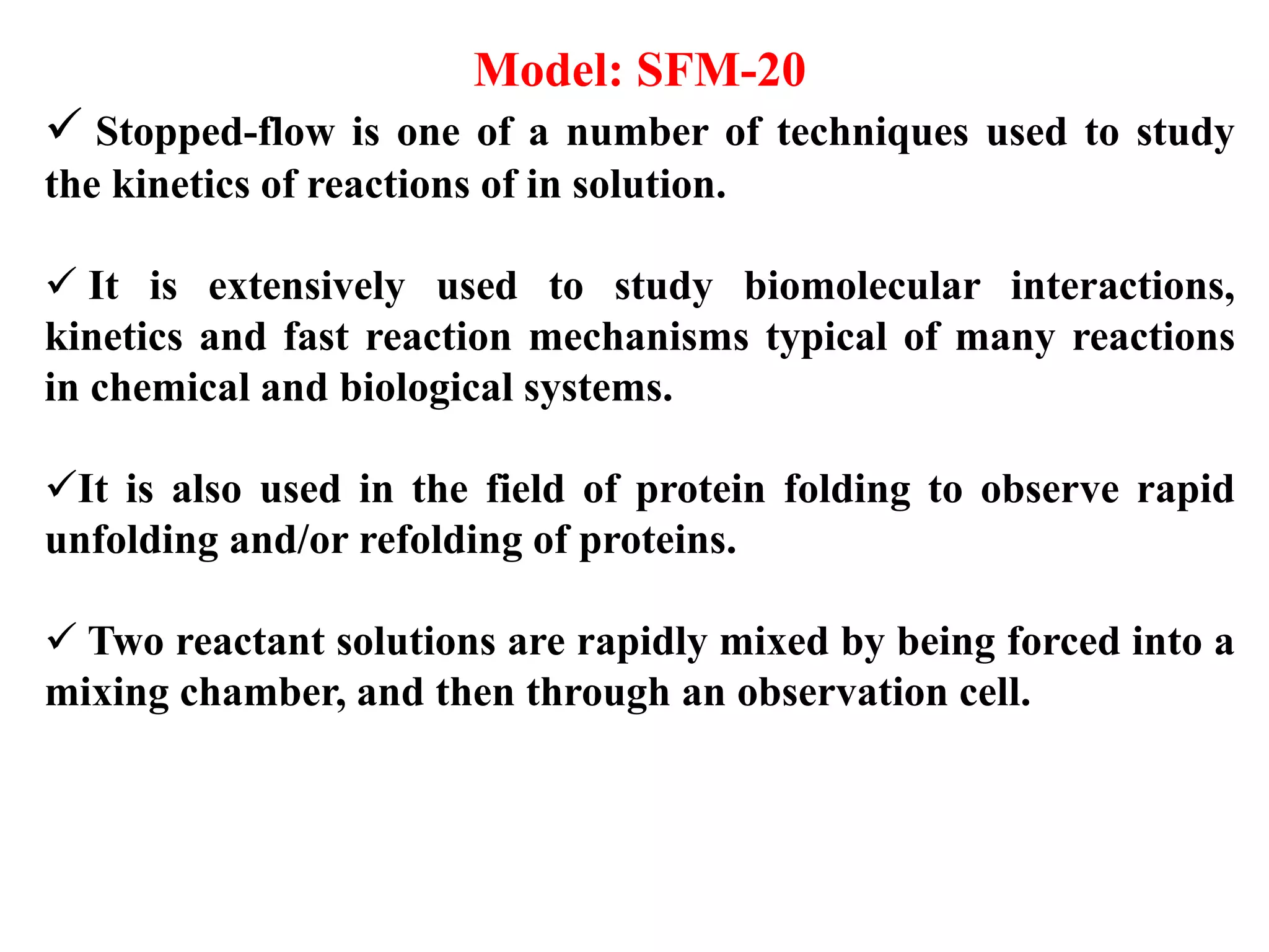 Determining the rate of a chemical reaction(Stopped-flow techniques) | PPTX