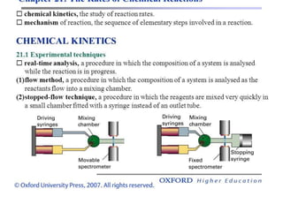 Determining the rate of a chemical reaction(Stopped-flow techniques) | PPTX