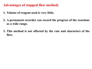 Determining the rate of a chemical reaction(Stopped-flow techniques) | PPTX