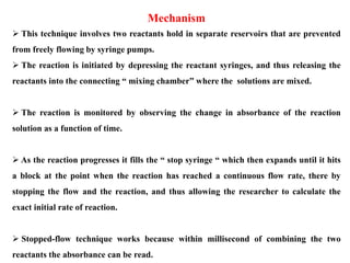Determining the rate of a chemical reaction(Stopped-flow techniques) | PPTX
