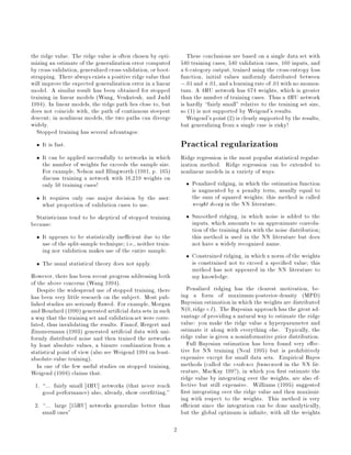 Stopped Training and Other Remedies for OverFITtting | PDF