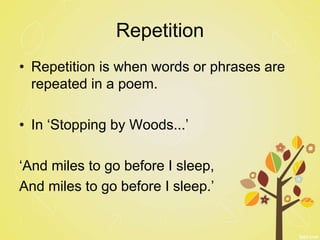 Stopping by woods on a snowy evening by Robert Frost | PPTX