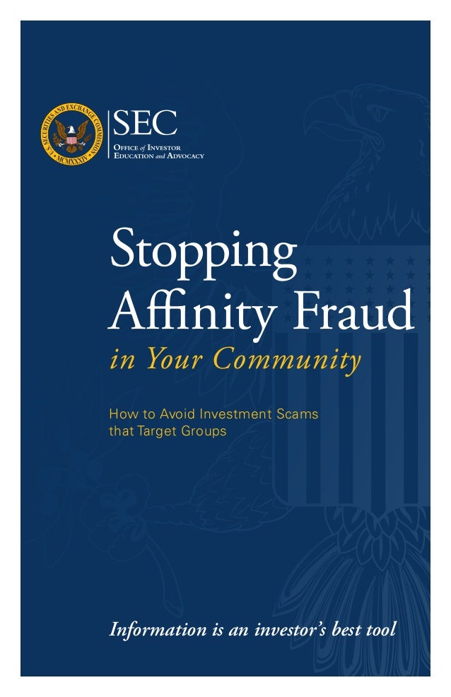 Stopping Affinity Fraud in Your Community
