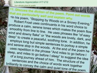 Stopping by woods on a snowy evening modified | PPT