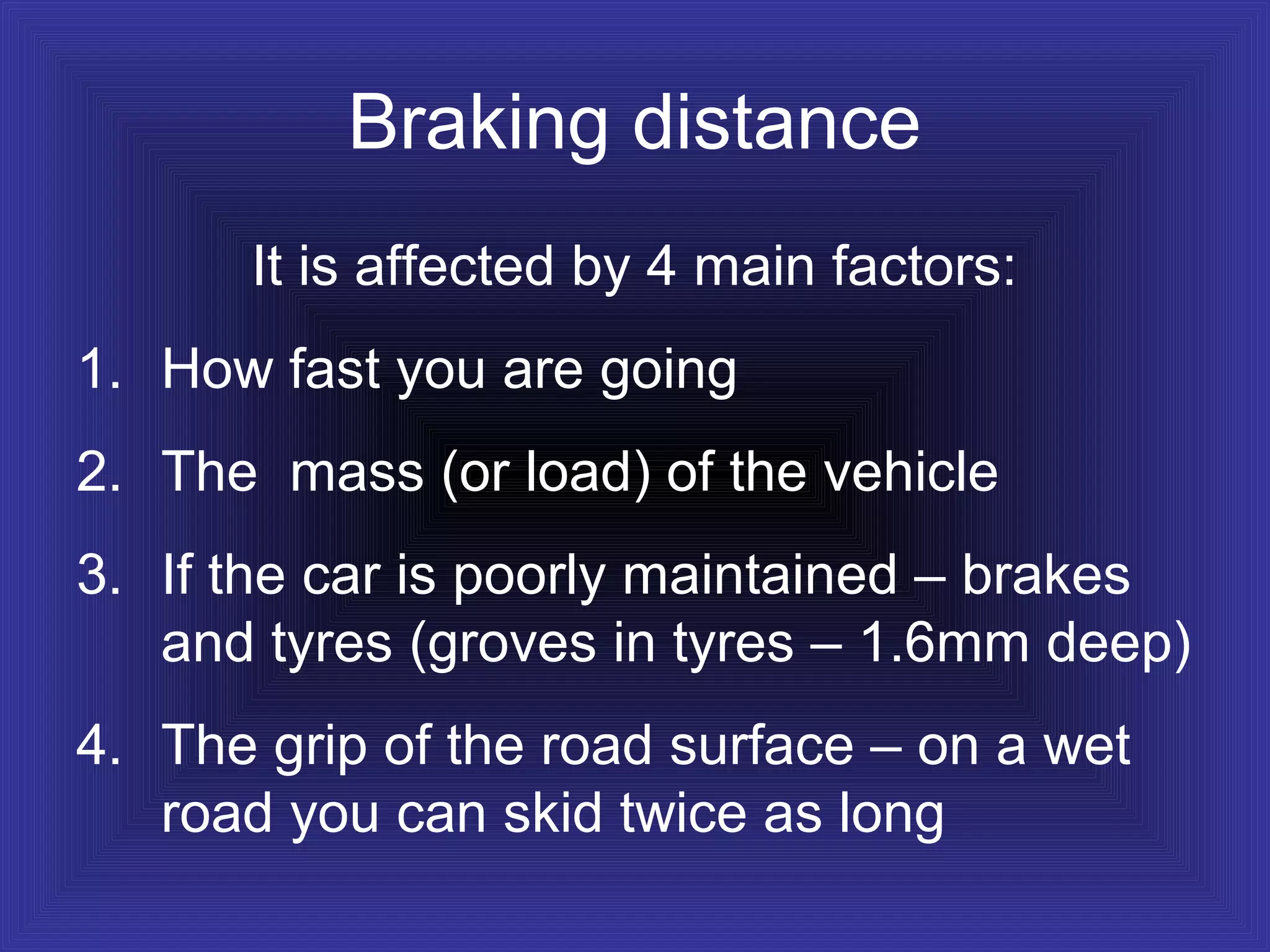 Stopping distances for_cars | PPT