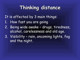 Stopping distances for_cars | PPT