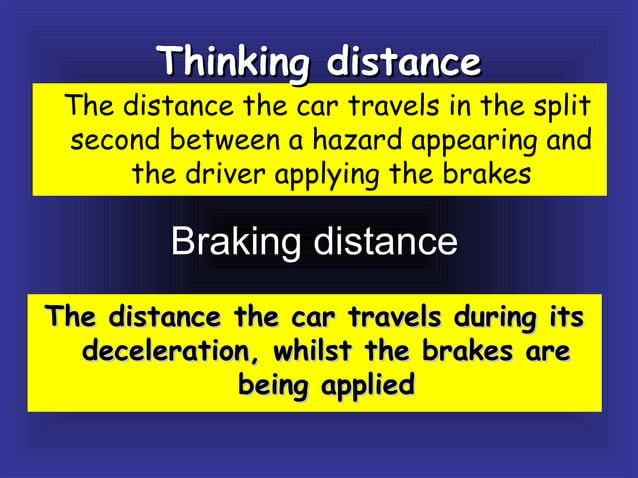 Stopping distances for_cars | PPT | Auto Safety | Automotive