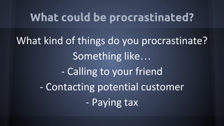 Stop procrastination | PPT