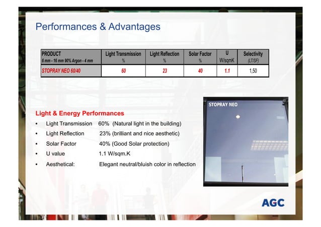Stopray Neo presentation by AGC Glass Europe EN | PPT