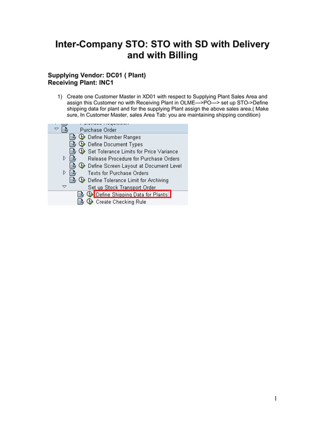 STO process with config 5th method | DOC | Logistics | Business