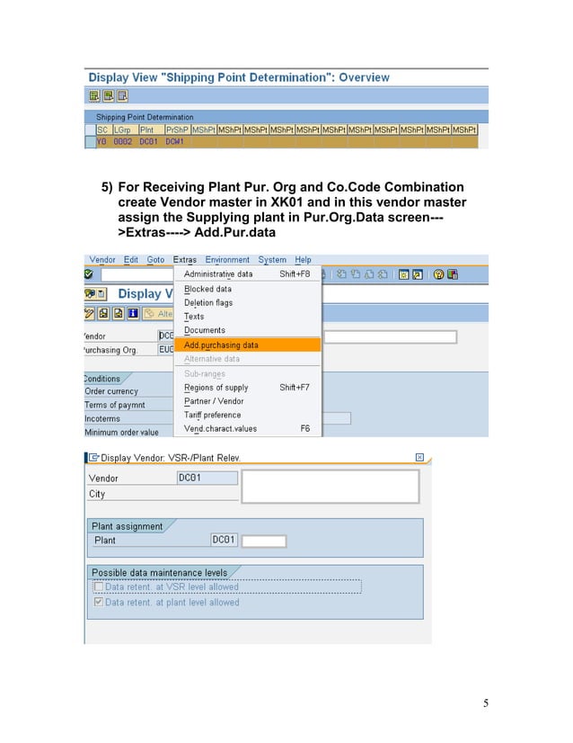 STO process with config 5th method | DOC | Logistics | Business