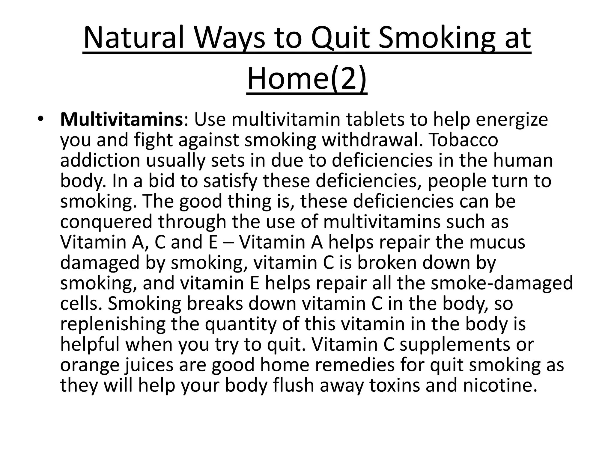 Stop smoking natural remedies | PPTX