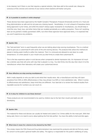 Stop snoring mouthpieces | PDF