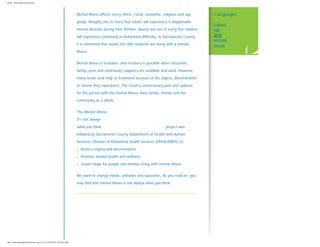 Stop Stigma Sacramento: Mental Illness is Not What you Always Think | PDF
