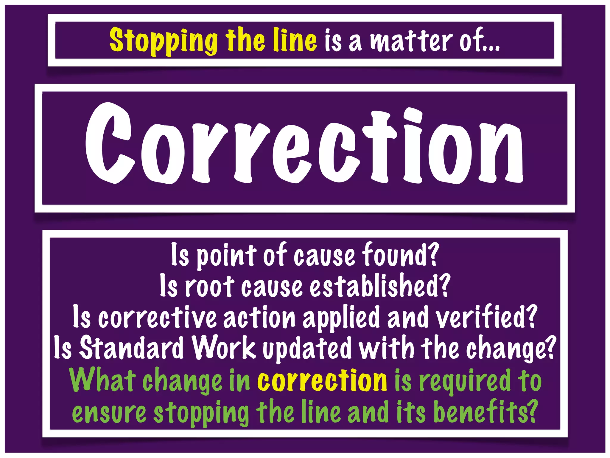 Stop the line: 5 c's for improving processes | PPT