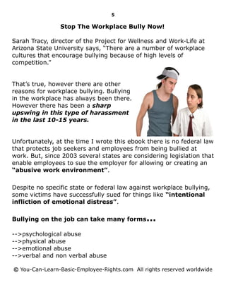 Stop The Workplace Bully!! | PDF