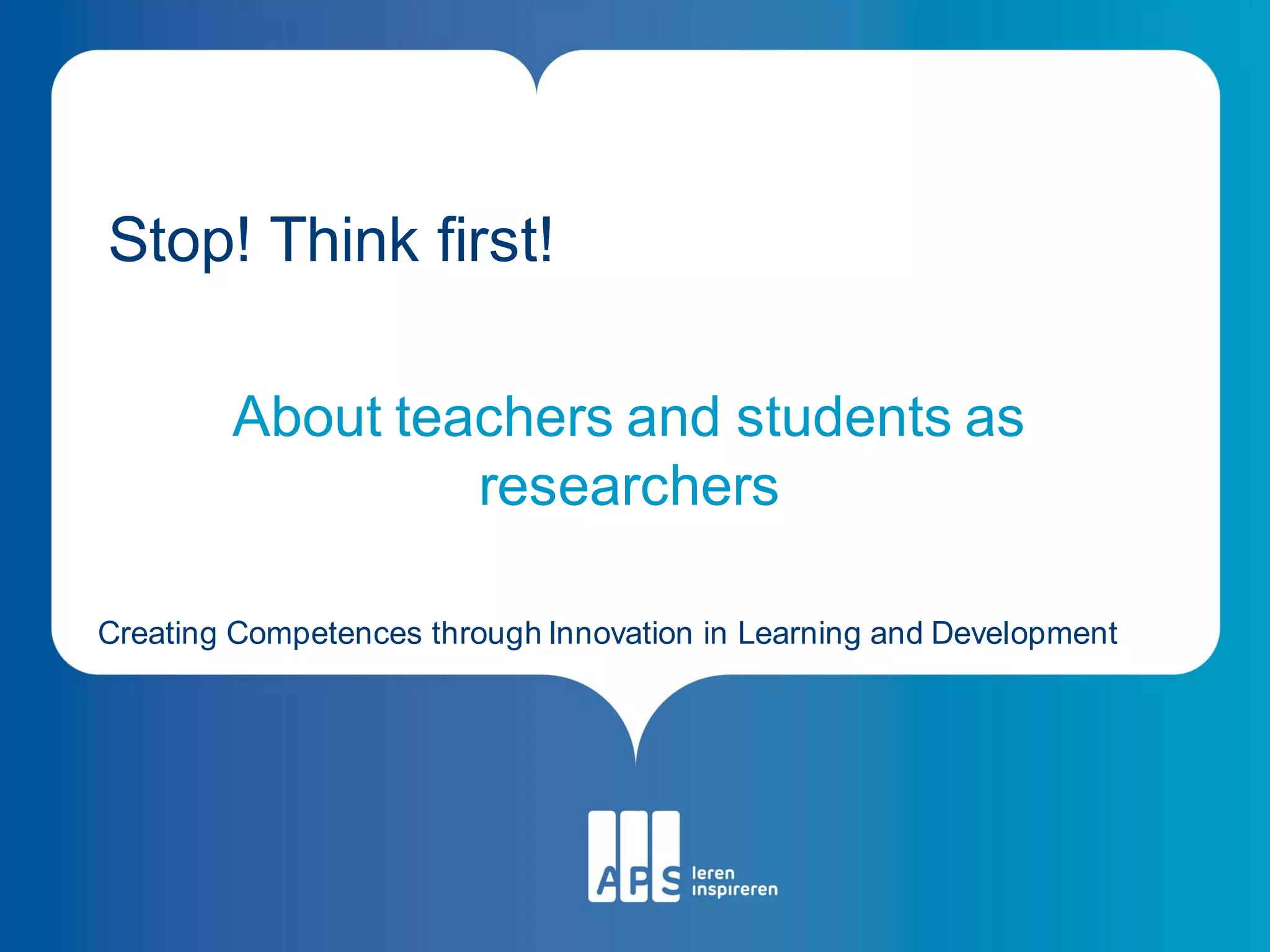 Stop! think first! handout | PPT