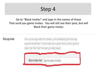 Stop those annoying game invites from facebook | PPT