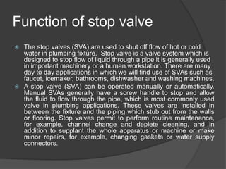 Stop Valve-Types and Working | PPTX