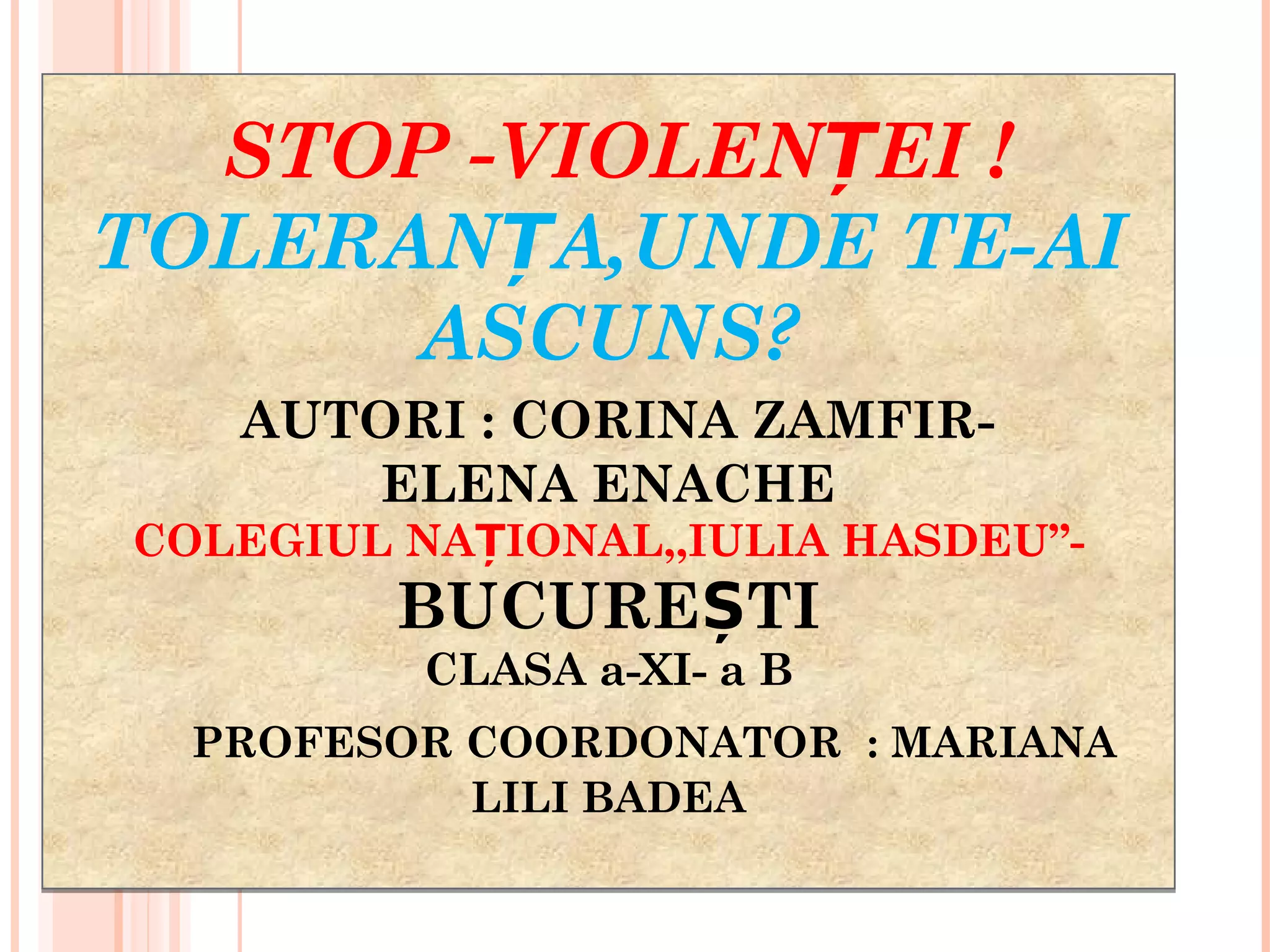 Stop violenta 2014 | PPT